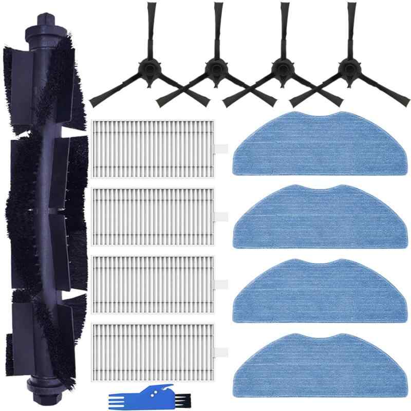 QAQGEAR 360用 S8/S8 Plus ロボット掃除機交換パーツ、サイドブラシ4個、メインブラシ1個、エアフィルター4個、洗えるモップパッド4個、クリーニングブラシ1個付きアクセサリーキット (13個)互換性の範囲当社の交換部品は3...
