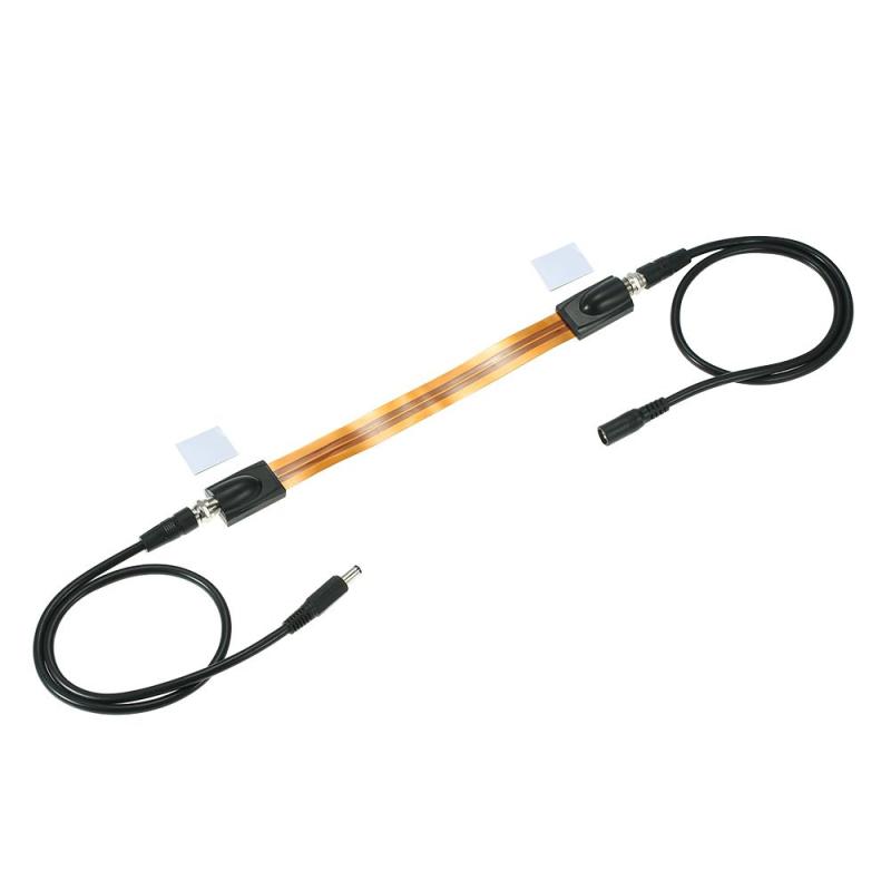 フラットパワーライン,huiop エクストリームスリムフラット電源ケーブル女性Fコネクタはドアの下に収まります窓なし26cmロング+ Fオスカメラ電源入力/出力アダプタケーブル延長線