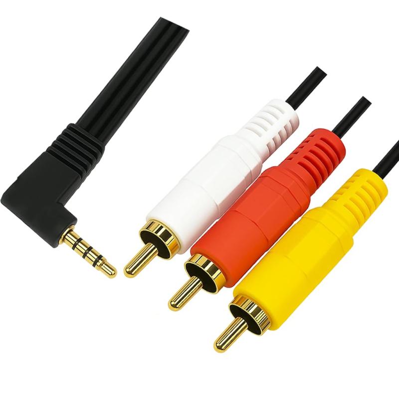 3Aカンパニー 4極ミニ-AV変換ケーブル φ3.5mm-RCA×3 ビデオケーブル