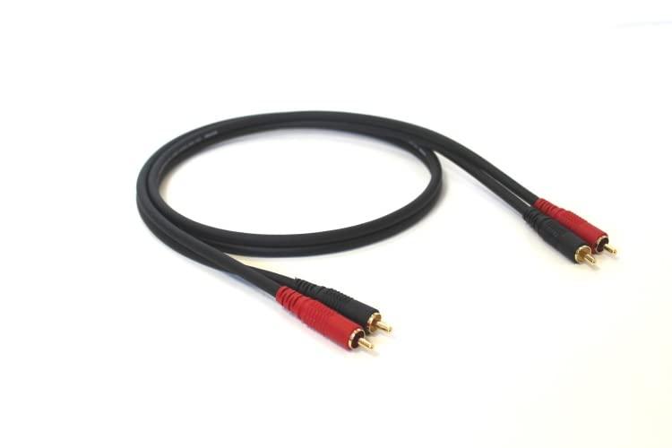 EXFORM スタジオツインケーブル RCA-RCA プラグ 日本製OFCケーブル BLACK●日本の準銅99.996パーセント以上 のOFC無酸素銅を使用 ●現場で使いやすい適度な「やわら かさ」と、丈夫さと耐久性に優れてい ます ●グル...