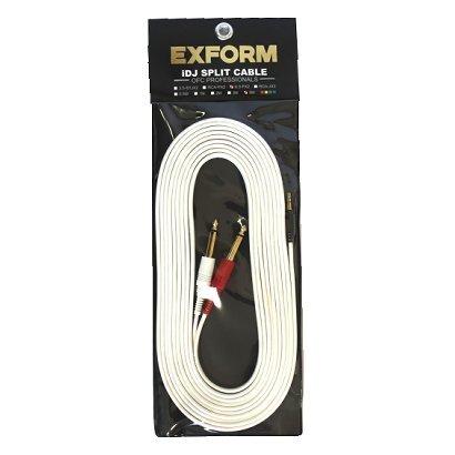 EXFORM iDJ SPLIT CABLE ヘッドホン出力用分岐ケーブル6.3-PX2-5M高音質OFCハイファイケーブルで、信頼のMADE IN JAPANフレキシブルなケーブルの柔らかさと軽さ、プラグのコンパクトさと軽さは、接続機器の...
