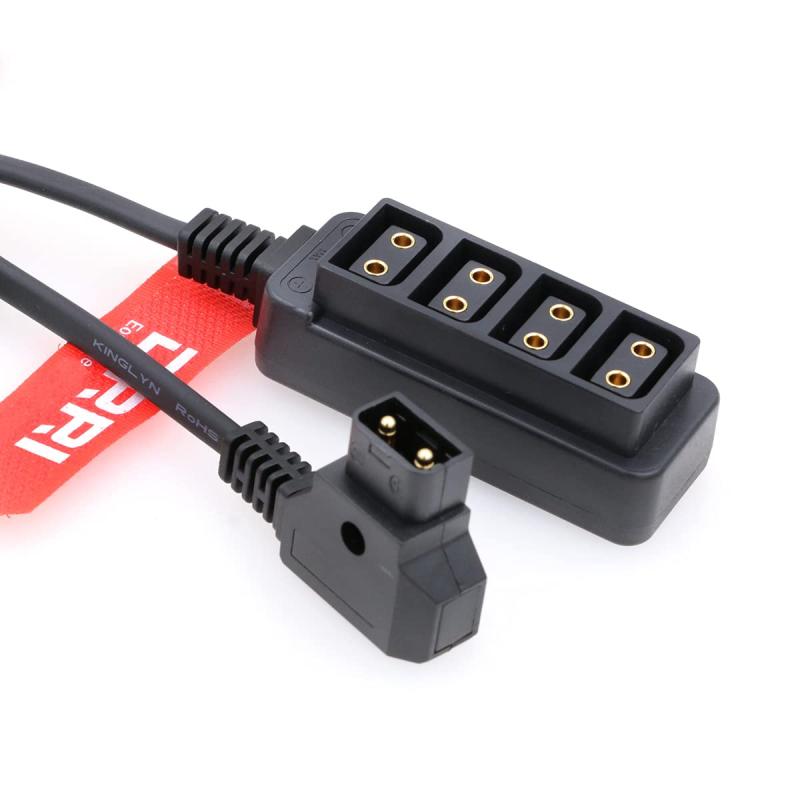 DRRI D-tap to 4ポートメス Dtap P-Tap ハブアダプター スプリッター Anton Bauer Vマウントバッテリー/SmallHDモニター用D-Tapオスコネクタから4ポートメスコネクタ。このPowerTapレセプタ...