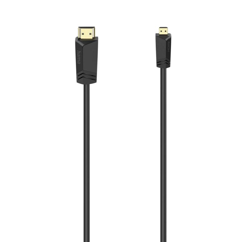 hama ドイツ High-Speed HDMI™Cable, Plug Type-A - Plug Type-D (Micro), Ethernet, 2 mHDMIケーブル。