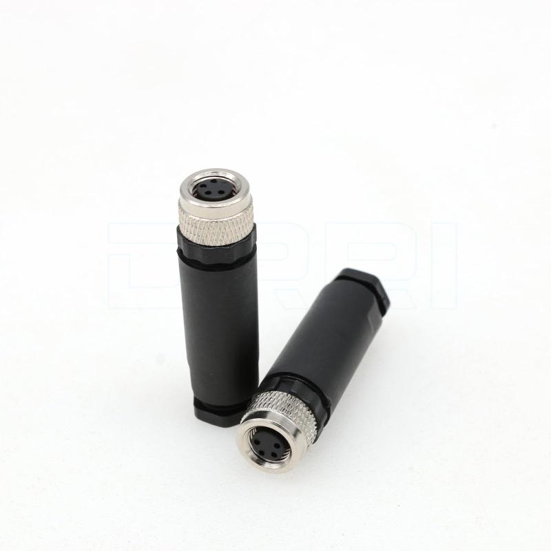 DRRI M8 4ピン A コーディング メス フィールド 配線可能 防水 円形センサー コネクター ネジタイプ 2個M8フィールドワイヤアブルコネクタ、Aコード、IP67防水、4ピンメスタイプ、ネジ接続だけでなく、ストレートとエルボーに分...