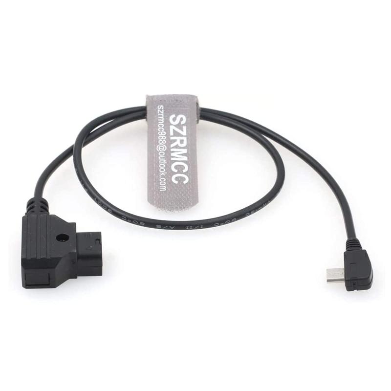 SZRMCC Tilta NucleusNanoフォローフォーカスモーター電源ケーブル直角マイクロUSBからD-Tap2ピンオス用このケーブルは、Tilta Nucleus-Nanoに電力を供給するように設計されており、P-tap電源出力ポ...