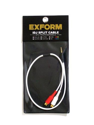 EXFORM iDJ SPLIT CABLE ヘッドホン出力用分岐ケーブルRCA-JX2-0.5M片側は、3.5ミリミニフォンプラグで、分岐側は、それぞれ、RCAジャックです。（プラグではありません）接点導電性能の高い金メッキ処理コネクター...