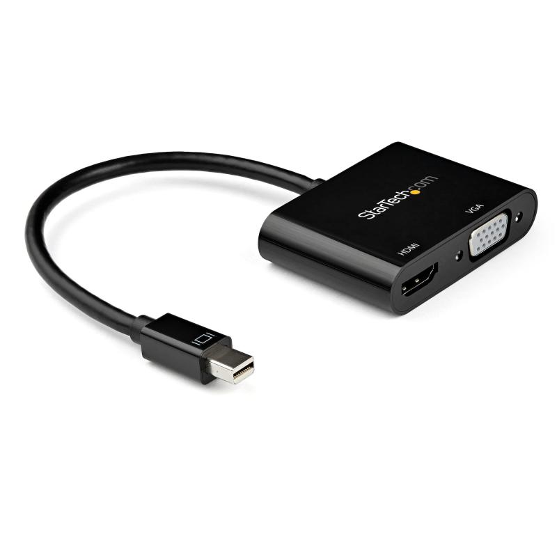 StarTech.com Mini DisplayPort - HDMI/VGAアダプタ 4K/60Hz Thunderbolt 2/サンダーボルト2からVGA/HDMIに変換 MDP2VGAHD202-in-1アダプタでノートパソコンのビ...