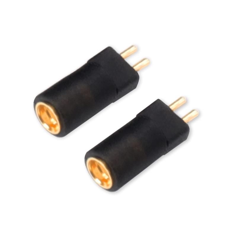 cooyin mmcx (リケーブル側) to IE80 (イヤホン側) アダプタ 千住銀入り錫はんだ 2U"金メッキプラグ 一体射出成形技術 音質劣化なし 線材テスト作業用 1ペア ブラック使用環境: mmcxメス-IE80オス...