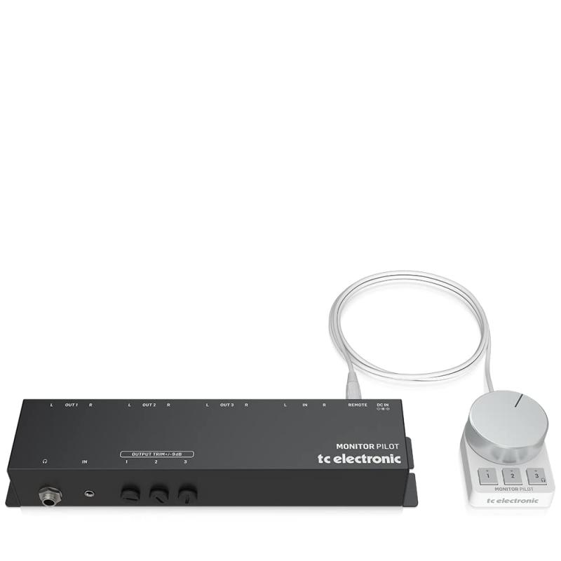 ティーシーエレクトロニック モニターコントローラー 3つのモニターを切り替え 音量コントロール MONITOR PILOT ブラック3つのモニタースピーカーを切り替えることが可能なマルチモニタースイッチングステーション