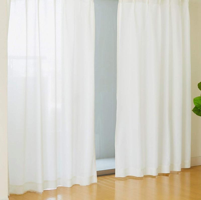 帝人ecolier(R)使用 遮熱・遮像・UVカットカーテン 2枚組(レースカーテン、UVカットカーテン)