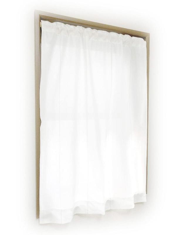 小窓カーテン 遮熱 UVカット レース 帝人 涼しや リボンタッセル付 おしゃれ ストライプ柄 KL25074商品サイズ：（約） 幅70×丈　cm　生産国：日本製（桐生市）　素材：ポリエステル100％（レース編生地）　帝人 TEIJIN『涼...