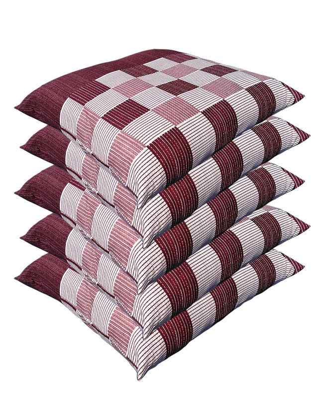 座布団カバー 59 63 5枚 セット 八端判 Aしじら格子 レッド 59x63 日本製 綿 100% しっかり 生地 5枚組【特　徴】お買い得な 5枚 セット【サイズ】約59x63cm 八端判【生地組成】綿100%【原産国】日本ブラック・...