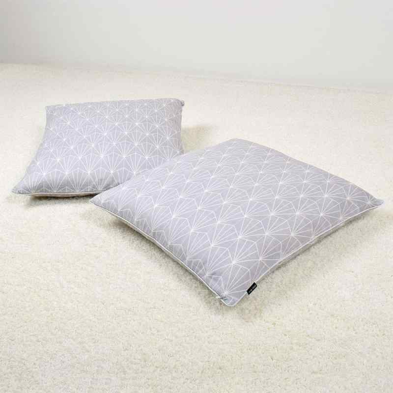 スタイルデコール(STYLE Decor) 座布団カバー 55×59 2枚セット 銘仙判 おしゃれ 綿100% 北欧 グレー シンプル ライン W3401200サイズ:　タテ：約59cm／ヨコ：約55cm 商品によってサイズに多少の誤差がご...