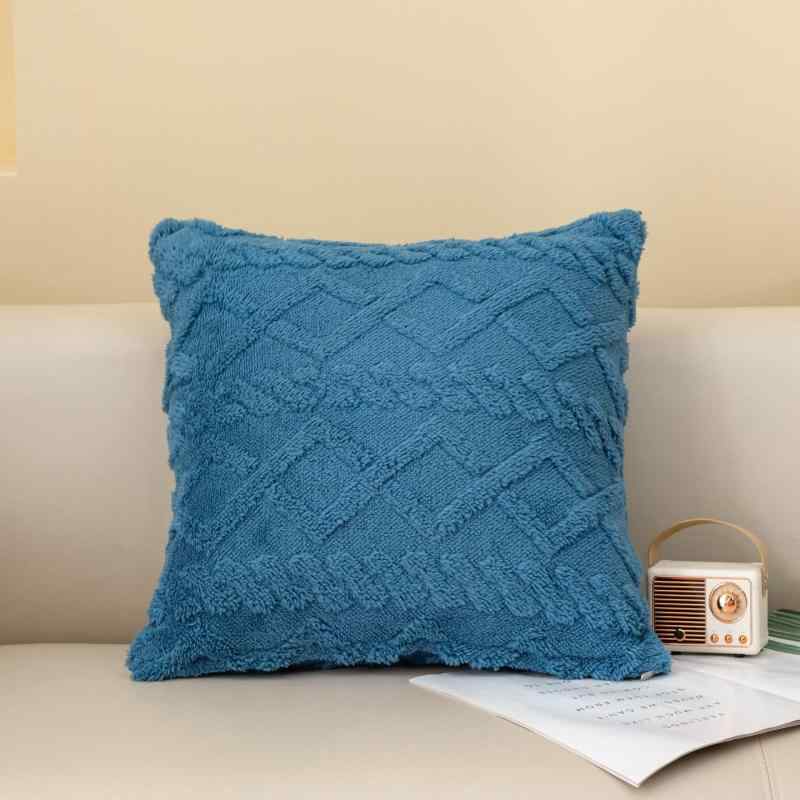 [HAPPY SINGU RABO] クッションカバー 45 45 北欧 韓国 おしゃれ かわいい 【 ケーブル柄 】【 もちもち のびのび 新触感 】【 サラリとした肌触り 】 シンプル 高級な装飾枕カバー 全開ファスナー ✅【基本情報】...