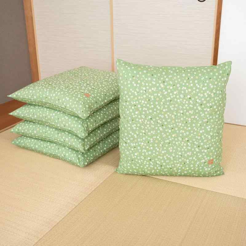 HAPPY SINGU RABO 【 日本製 】 座布団カバー 【 さくら模様 】【 木綿日和 】綿100％ ざぶとん カバー 三河産 和室 洋室 来客用 普段使い 業務用 飲食店 業務用 公民館 集会所 来客用 法事 会議室繊維の街、愛知...