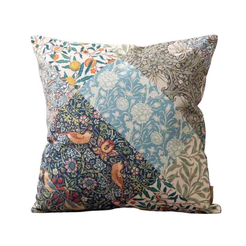 Jubilee クッションカバー コットンリネン ウィリアムモリス柄 Patchwork 45x45cm 両面プリント ジッパー付き『デザイン』色彩豊かなウィリアム・モリスのデザインを使用。可愛らしいプリントがおしゃれにお部屋を彩ります。『...