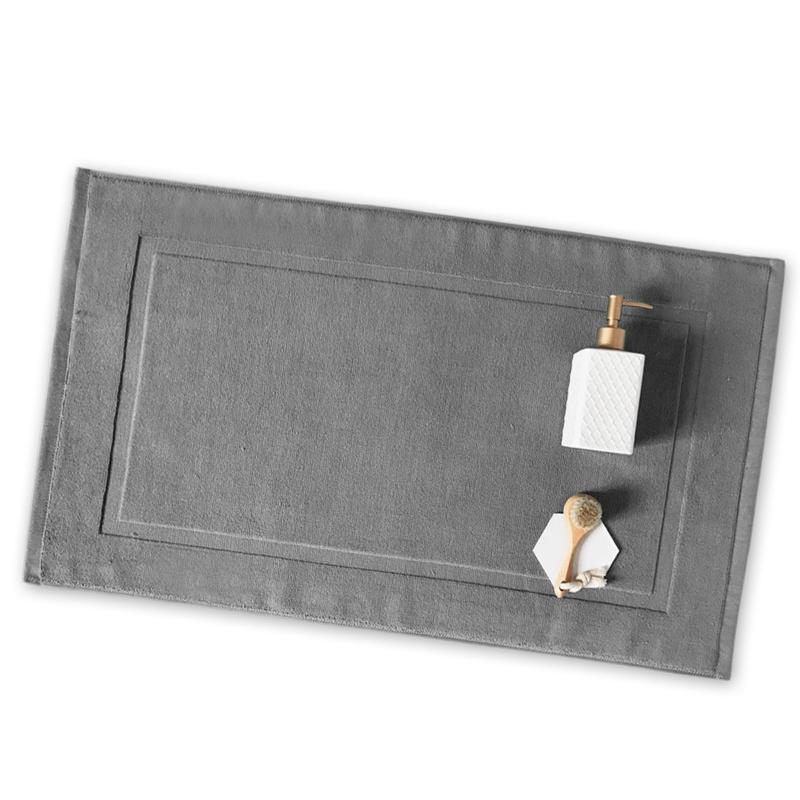 バスマット タオル地 洗える 吸水 速乾 綿100 旅館 ホテル 約69×43cm グレー【ホテル仕様バスマット】 良質なタオル生地で出来たホテル仕様バスマットです。 厚みがあり、しっかりしているので、型崩れしにくく耐久性にも優れています。...