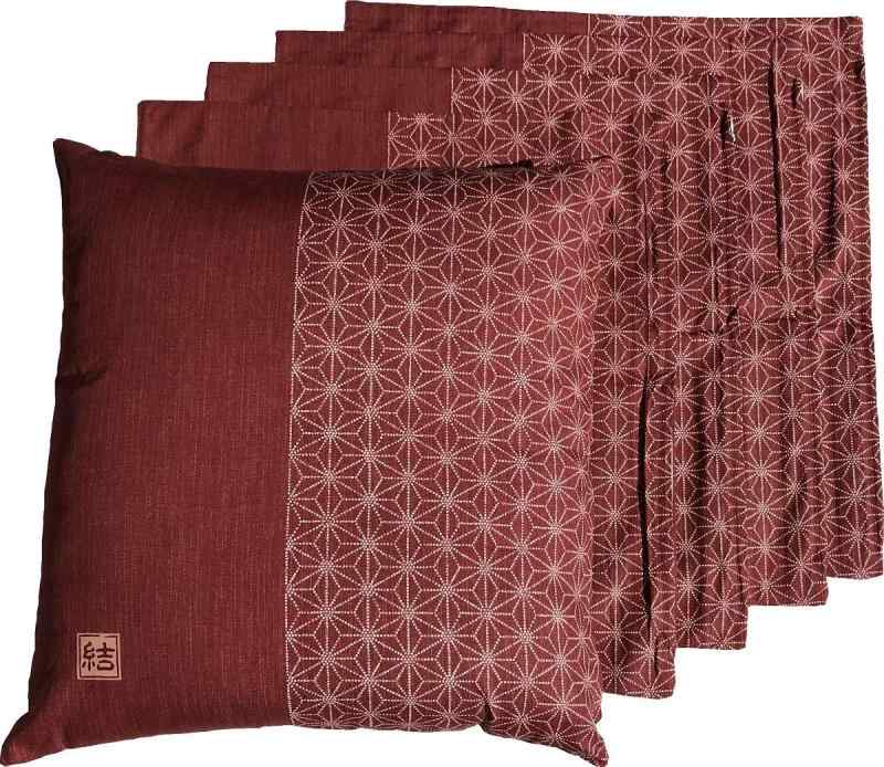 座布団カバー 55 59 5枚セット 結A レッド 日本製 55x59 セット【サイズ】約55X59cm【生地組成】綿100%【原産国】日本