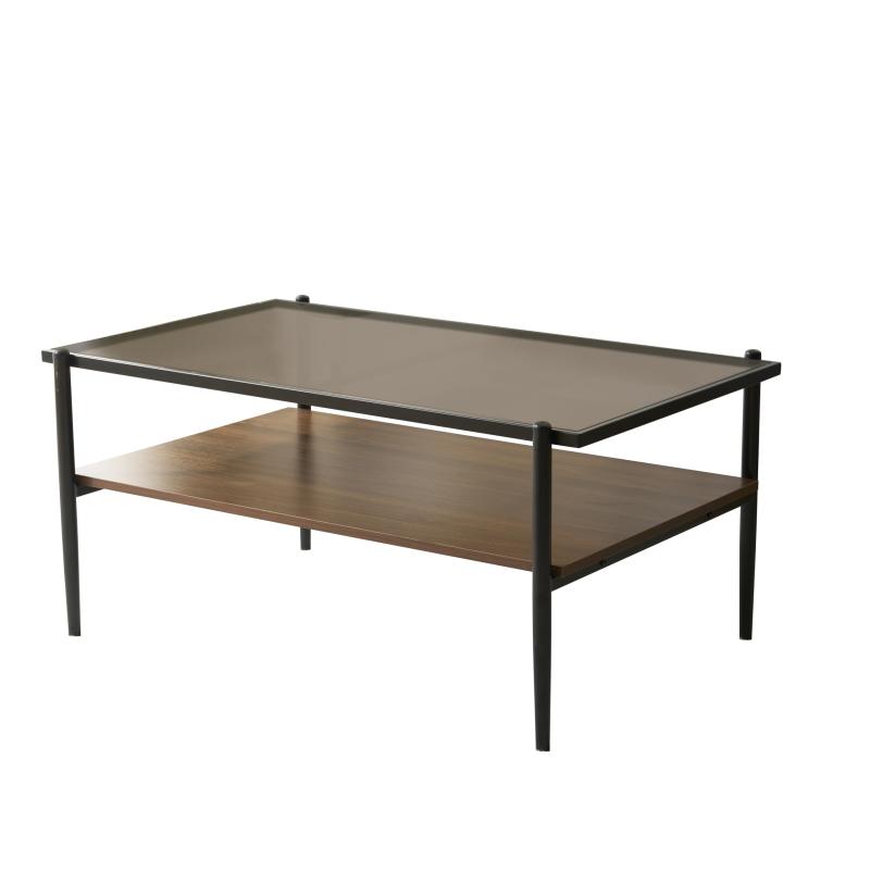 オーエスジェイ(OSJ) ガラステーブル ローテーブル 高級 二段収納 強化ガラス天板 収納付き おしゃれ センターテーブル おしゃれ 一人暮らし適切なサイズ：長さ96cm、幅56cmのコンパクトなサイズで、十分なテーブルトップスペースを提...