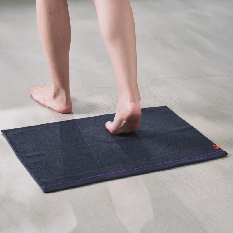 OSTDplus(オーエスティーディープラス) バスマット 洗える タオル地 浴室 足拭き マット お風呂マット 約60×40cm 4色 (ネイビー ライトグレー ベージュ ダークグレー)