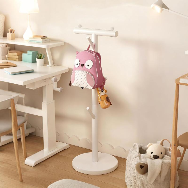 ATHULYA ランドセルスタンド ランドセルラック 子供用 30cm大理石ベースで安定感 学用品をまとめて収納 省スペース 小物整理 ランドセル収納 小学生適用 組立簡単 耐久性 幅30×奥行31×高さ90cm【思いやりのあるデザイン】約...