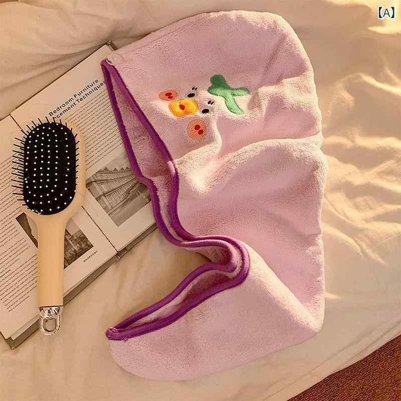 女性 用の 面白くて 醜い ヘアドライキャップ、超 吸水 性と 速 乾性の ヘア タオル、 シャンプー、 大人 用の かわいい コーラル ベルベットの シャワー キャップブランド: DOWOO材料: その他商品番号: vBcarfRKJjN...