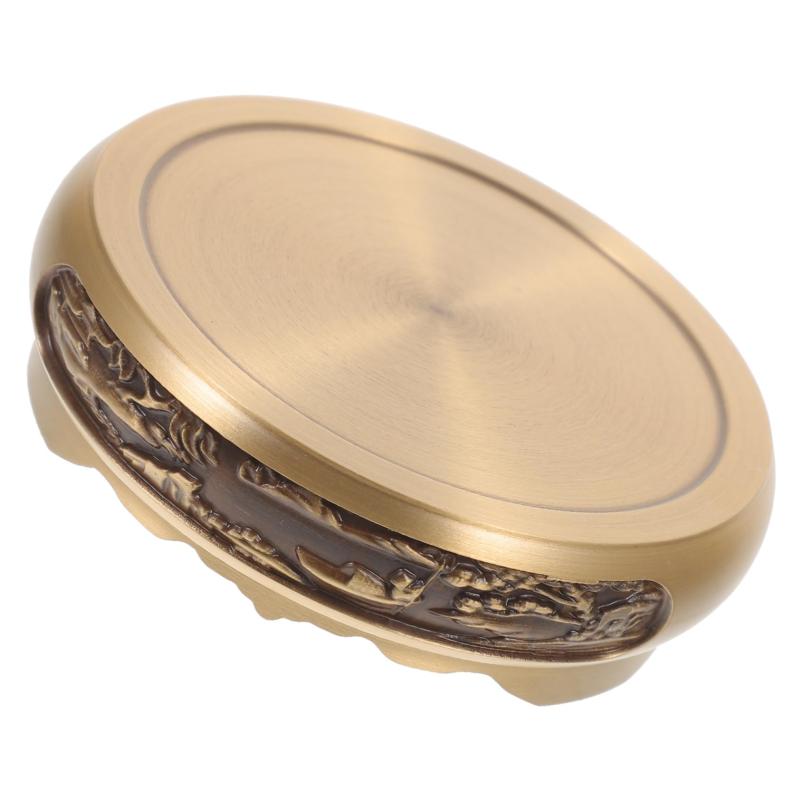 Alipis 香炉台 銅製 台座 丸型 9.6cm 香炉皿 敷台 飾り台 アンティーク調 茶道 香道 仏壇 華道 インテリア 真鍮風 レトロ 置物 花台 盆栽 展示 スタンド ゴールド【重厚感のある 銅製 香炉台】銅 素材（純銅）を使用して...