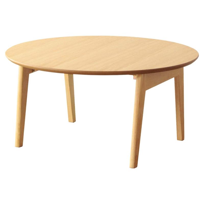 岩附(IWATSUKI) 折りたたみテーブル 楕円形/円形 マロン