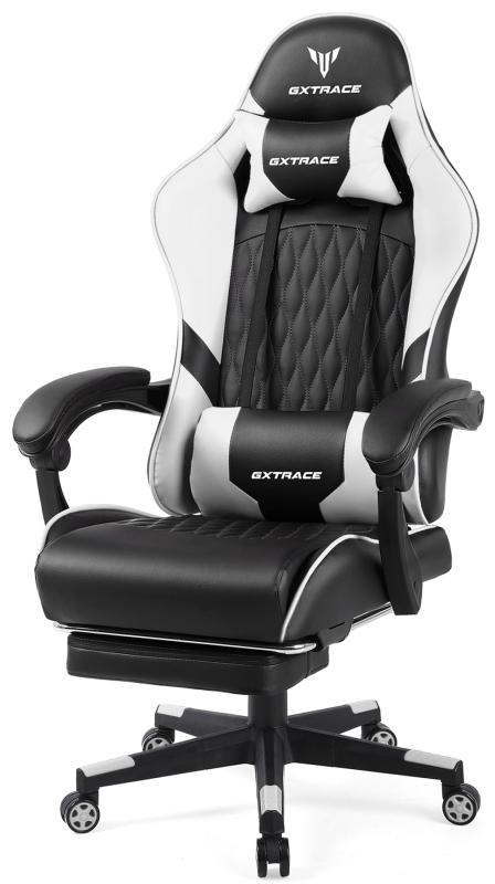 GXTRACE ゲーミングチェア PCゲーミングチェア ゲーム用チェア リクライニング アームレスト ヘッドレスト ランバーサポート オットマン オフィスチェア デスクチェア パソコンチェア 椅子【快適な座り心地を実現するゲーミングチェア】...