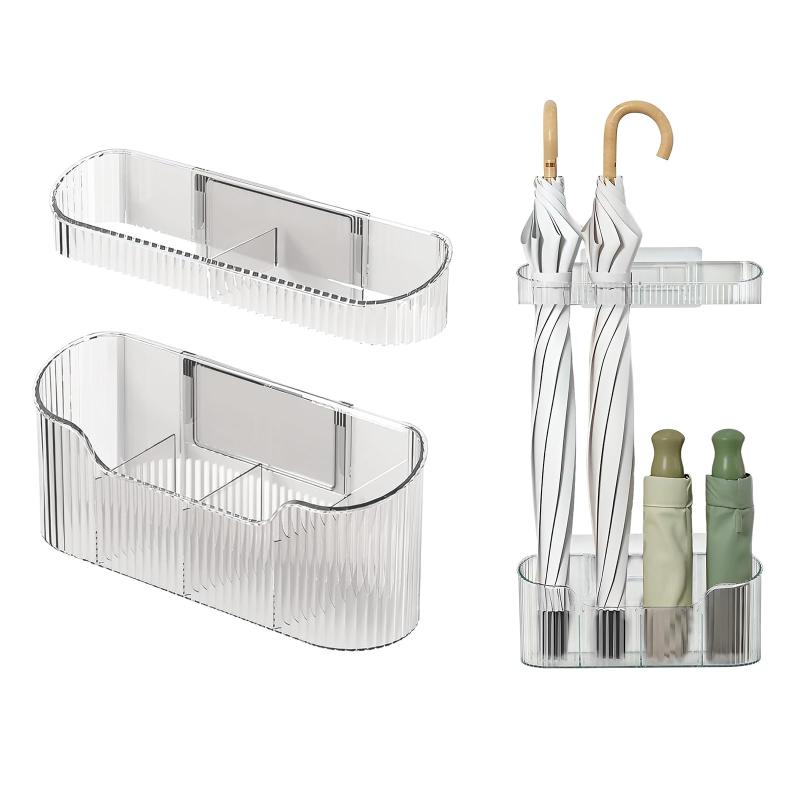 Liroyal 傘立て アンブレラスタンド 玄関収納 コンパクト 多機能傘収納 玄関の壁掛け式 傘入れ おしゃれ かさラック 屋外収納 透明感のあるデザイン 北欧スタイル【北欧風高級感傘立て】：日常生活の中で、傘は私たちの不可欠なパートナー...