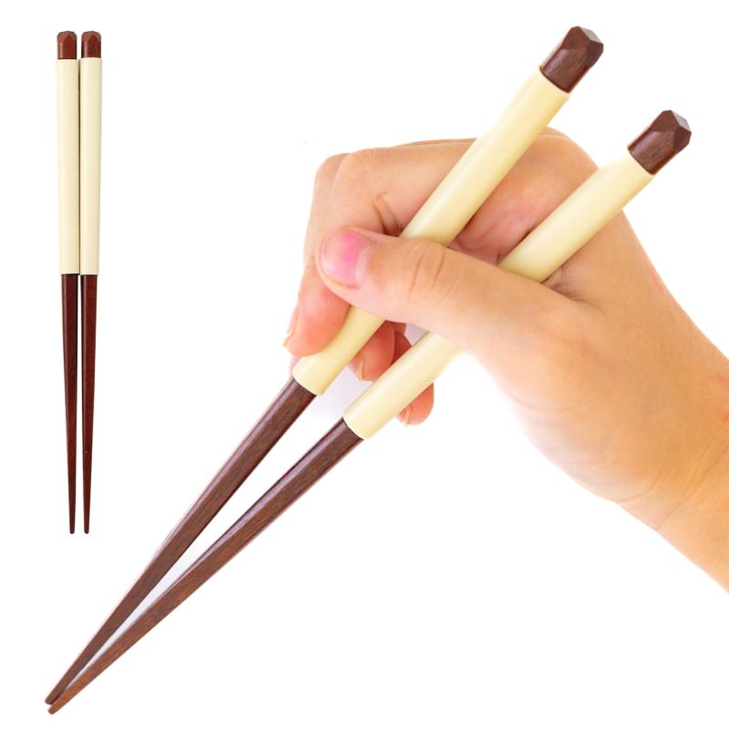 FlaColle らくらくfit 箸 【力の弱い子供やお年寄りに】 補助箸 大人用 子供用 サポート箸 介護 お箸 練習 【正しく 矯正 】矯正箸 日本製 持ちやすい つかみやすい 四角『手にフィットして握りやすい』 　弾力のあるグリップが...