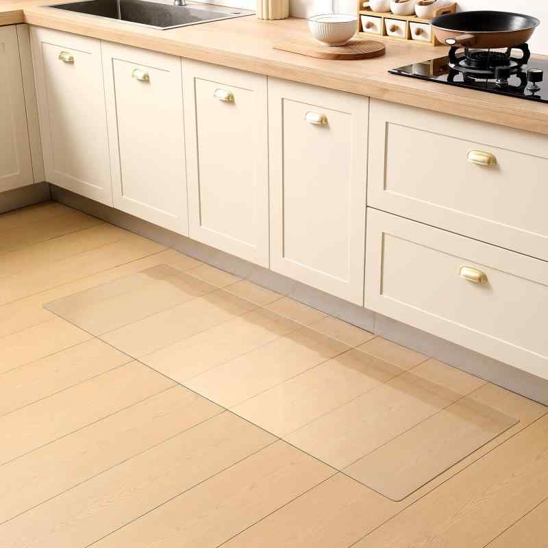 キッチンマット 透明 PVC 床保護マット フローリングマット 椅子 マット/椅子/食卓/フロア/畳/机下/滑り止め お手入れ簡単 床暖房対応