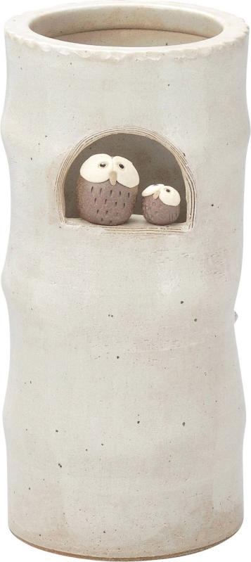 信楽焼 へちもん 傘立 ショコラ 四角 FURNITURE