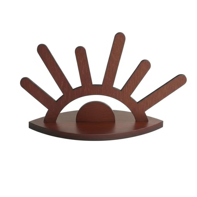 Chiorgone 木製 リングスタンド 指輪置き イーブルアイ 【大量収納・省スペース】 6本のロングポスト ジュエリースタンド アクセサリー 収納 ディスプレイ スタンド 卓上 飾り お守り 贈り物 (【神秘的な「イーブルアイ」のデザイ...