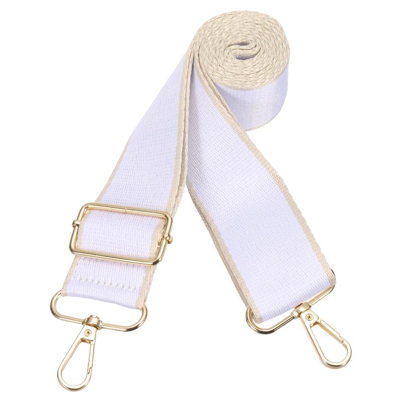 PATIKIL 55in パースストラップ交換用クロスボディ バッグストラップクロスボディ ユニバーサル調節可能なキャンバス パース ハンドバッグ ギター用 ホワイト仕様：素材：ポリエステルコットン、サイズ：ストラップサイズ：150x3.8...