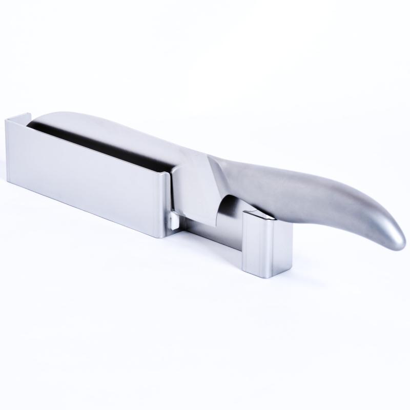 【日本の鉄職人仕立て】 MagoroLabo 包丁スタンド スリム ステンレス 横置き 1本 おしゃれ 包丁立て 包丁 収納 包丁差し TETUTO ML-085A【シンプルアートな、鉄と暮らす。】極限まで無駄を省いたシンプルなデザイン。手...