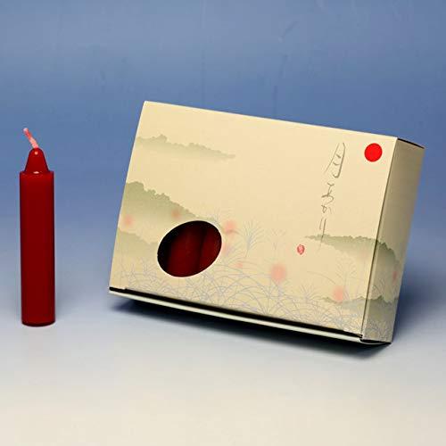 月あかり （朱） ローソク （太）二時間 燃焼時間約2時間 16本 日本製 （赤いローソク）