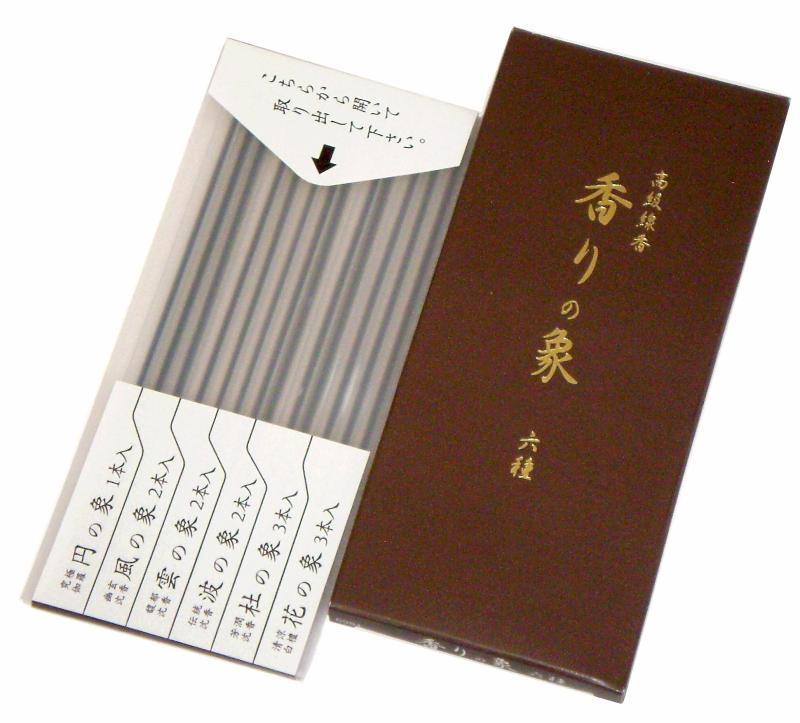 玉初堂のお線香 香りの象 六種 13本入 #6981<b>原産国 :</b> 日本<b>原材料 :</b> 椨粉、香料