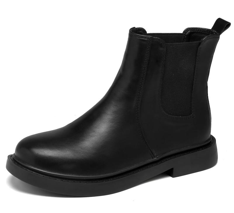 DADAWEN(ダダウン） チェルシーブーツ レディース サイドゴア ショートブーツ 撥水加工 柔らかい 歩きやすい 秋冬靴このレディースチェルシーブーツはフラットで、快適性とスタイリッシュさを兼ね備えており、日常の通勤やカジュアルスタイル...