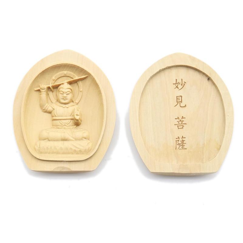 栗田こだわり仏像 【守り本尊】 妙見菩薩 能勢型 蓮華形香合仏/懐中仏 高さ5.7cm幅4.8cm 柘植製高級木彫り 17513サイズ/縦5.7cm、横4.8cm材質：柘植（ツゲ）生産国：中国