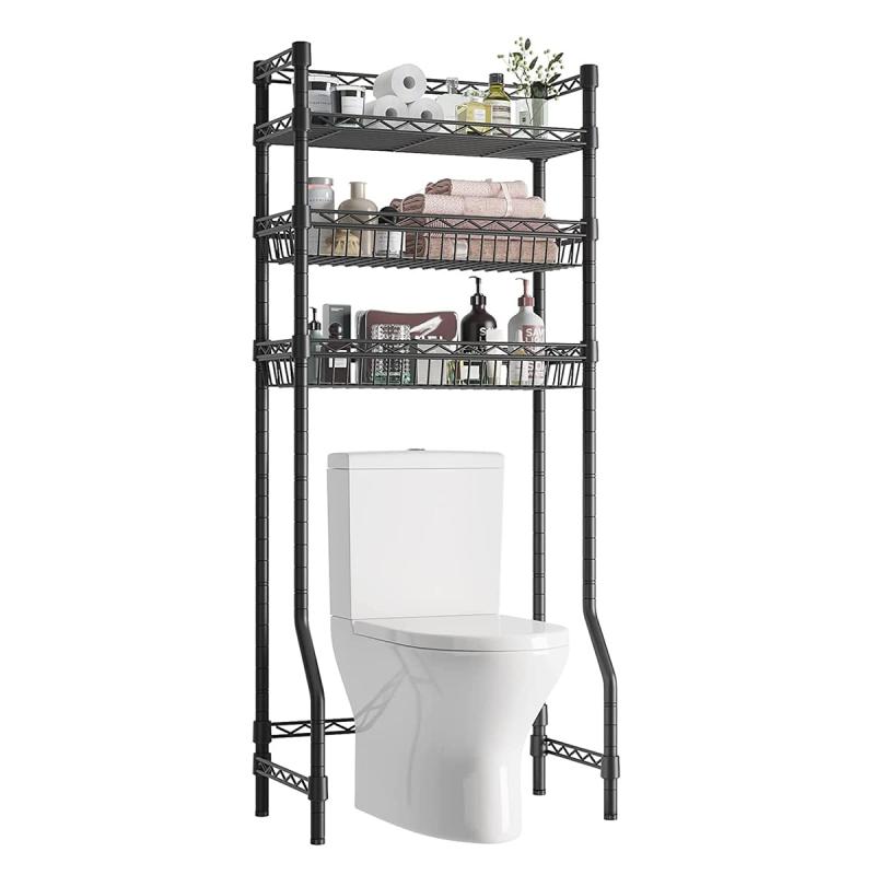 ランドリーラック トイレラック 洗濯機 収納 トイレ 棚 洗濯機ラック 収納棚 3段 洗濯物の部屋 簡単設置 おしゃれ