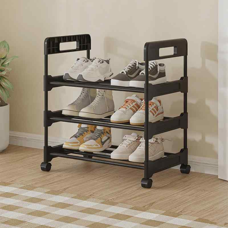 SOURUanly シューズラック 靴箱 下駄箱 省スペース スリム 玄関 3段 4段 5段 靴棚 靴収納 靴置き 金属製 おしゃれ 縦長 省スペース 組み立て式 狭い 廊下 アパート用 クローゼット 靴入れ【頑丈な靴棚収納】各段のシューズ...