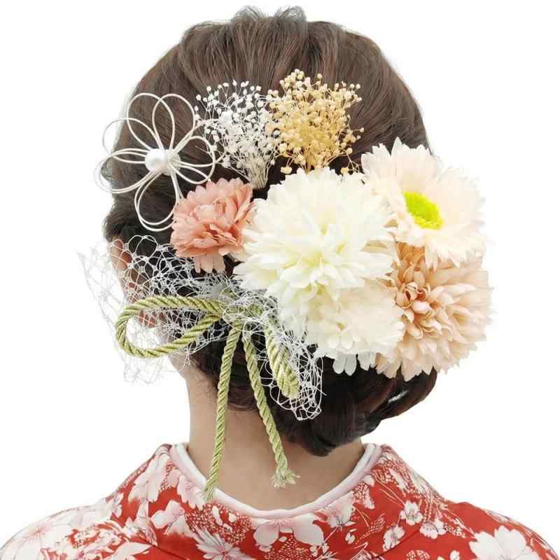[Minax] 髪飾り 和装 成人式 和装小物 アクセサリー 袴 振袖 結婚式 七五三 浴衣 卒業式 花火大会 着物 造花飾り 011ap【和装に合わせやすいデザイン】シンプルで上質なデザインは、さまざまな着物や浴衣に合わせやすく、和装コー...