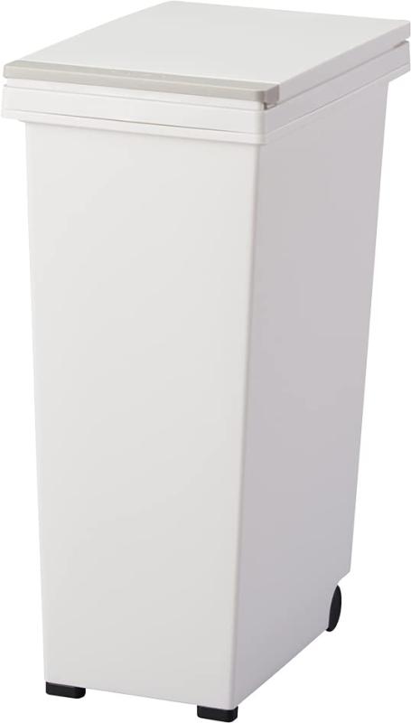 アスベル ゴミ箱 エバンプッシュ 20L ホワイト 幅20.3×奥行33.2×高さ47.9cm 日本製素材・材質:ポリプロピレン幅20.3×奥行33.2×高さ47.9cm本体・フタ・フタ枠・プッシュレバー・キャスター＝PP、脚ゴム＝PE、バ...