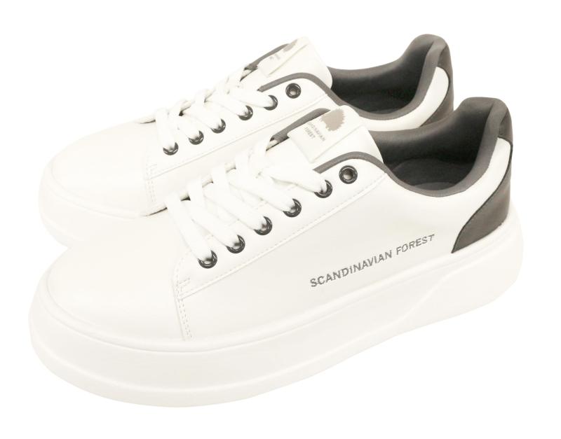 SCANDINAVIAN FOREST スニーカー SF615N White/Gray Mサイズ 23～23.5cm相当素材：PVCSサイズ 22.5～23cm Mサイズ23～23.5cm Lサイズ24～24.5cm　LLサイズ24.5～25cm