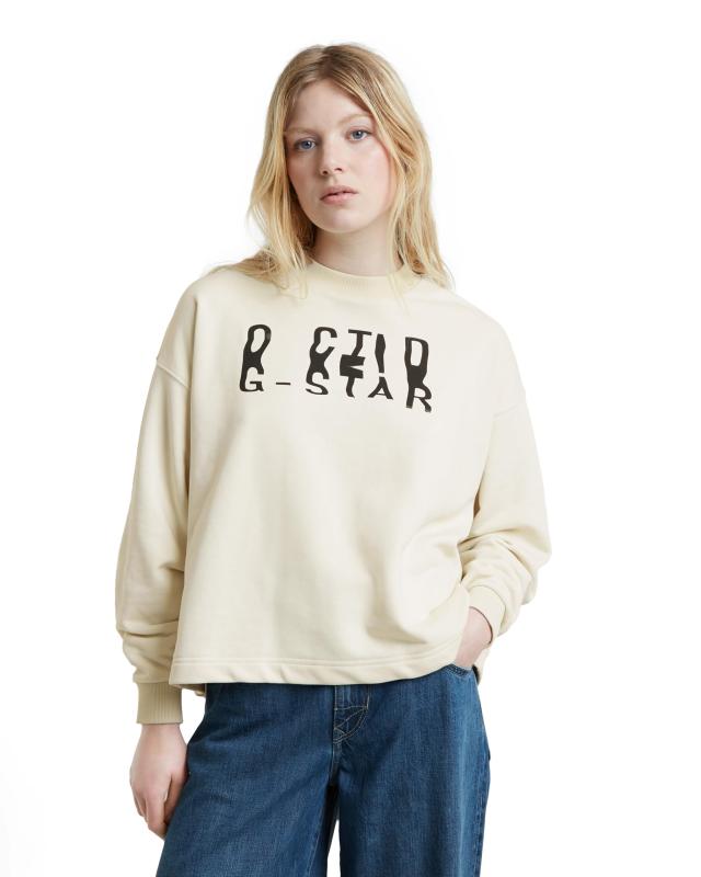 [ジースターロゥ] スウェット レディース ルーズフィット ゆったり Chroma Graphic Loose Sweater