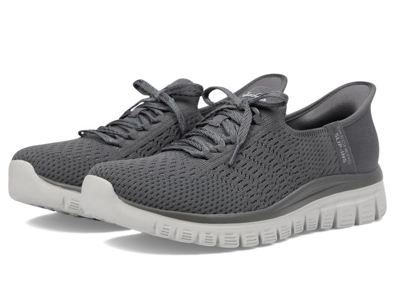 [スケッチャーズ] スニーカーブーツ Graceful-First Blush Hands Free Slip-ins レディースSkechersのハンズフリースリップインで簡単にフィット。独自のヒールピローが足をしっかりと固定します。つま...