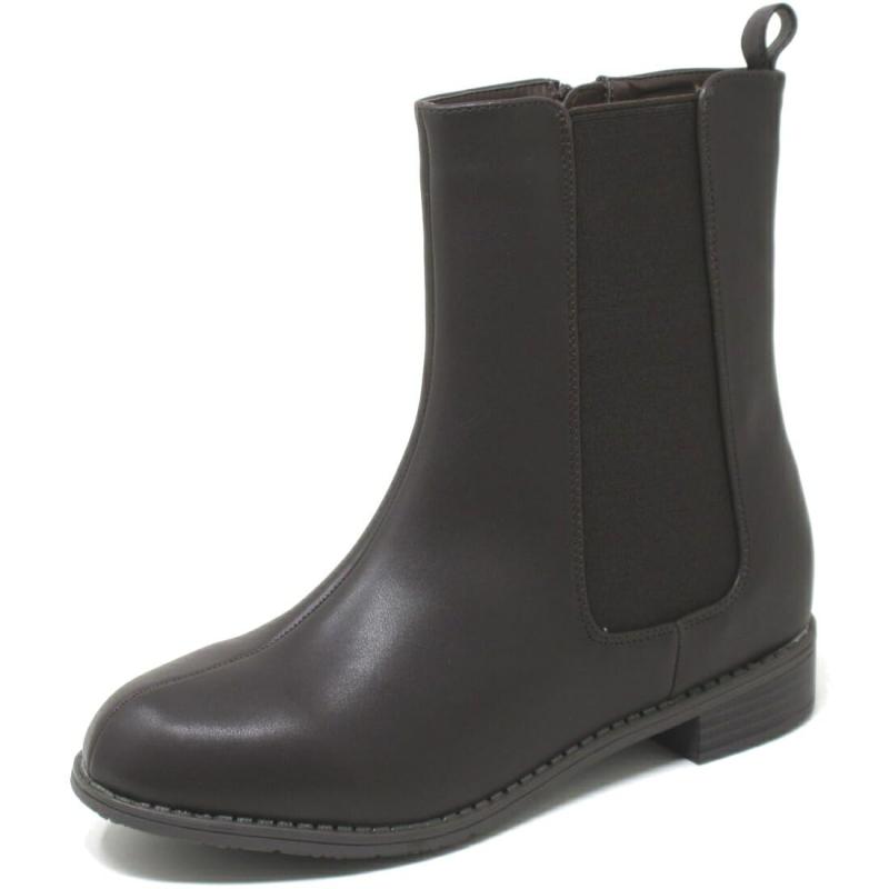 [kando] カンド 大きいサイズ 幅広 甲高 ワイズ 4e レディース サイドゴアブーツ サイドファスナー付 02431TJサイズ：S(23cm) M (23.5/24cm) L (24.5/25cm) LL (25.5cm) 3L (...