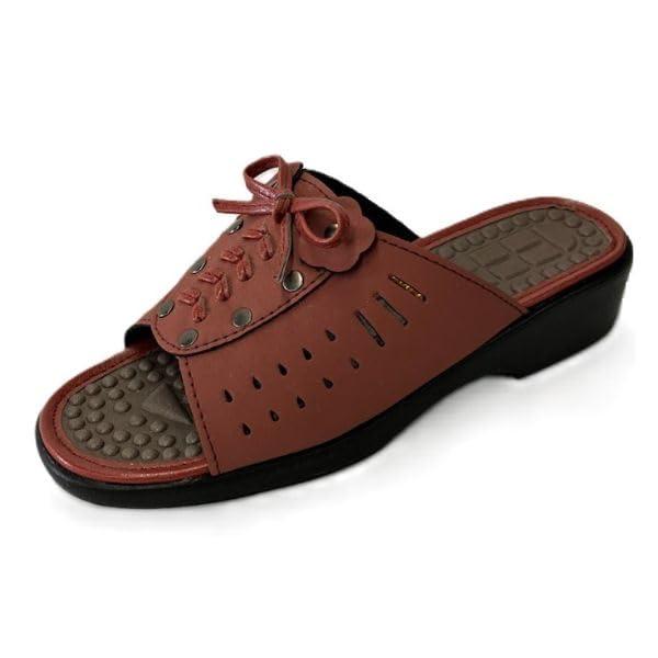 [アスカ商事] 婦人 ソフト 健康 サンダル オレンジ