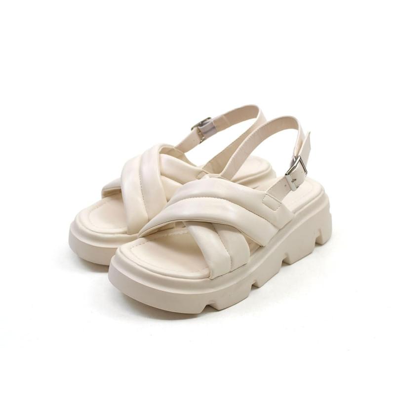 [Vivian] 厚底サンダル レディース パデッド バック ストラップ スポーツサンダル スポサン V37200SM